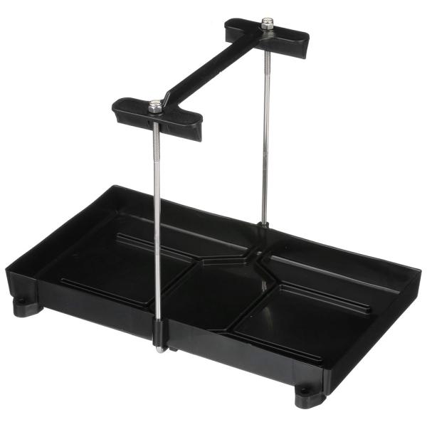 商品コード：322041M27規格のバッテリー用トレイです。バッテリーの固定はナットを使用してしっかりと固定しますので、荒天時でも安心です。(バスボート、アルミボートの様な頻繁に取外しをする艇への使用にはあまり適していません)■サイズ(トレ...