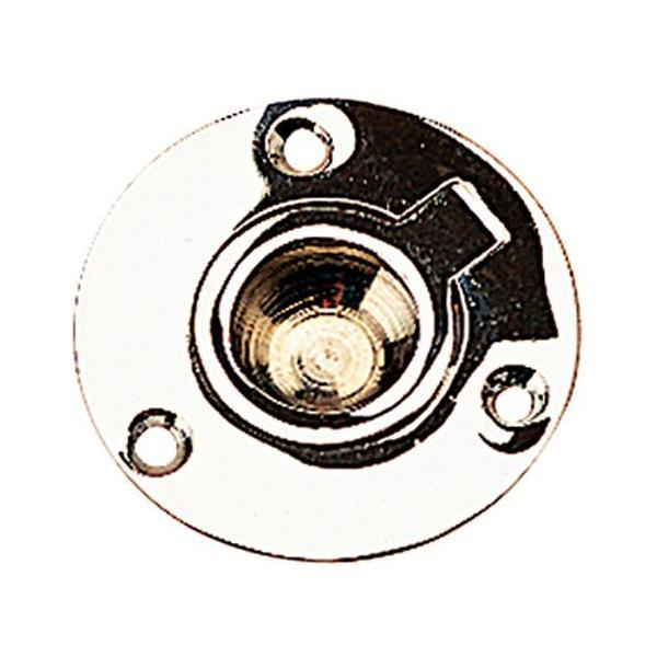 商品コード：324651丸型リングプルです。取付スクリューはご用意ください。(4.1mm径)◆外径：51mm◆材質：真鍮(クロムメッキ)
