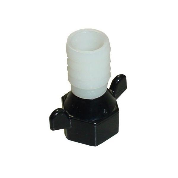 商品コード：342946蝶ナット(ウィングナット)タイプのナイロン製ホースフィッティングです。オスネジサイズが1/2インチNPTのポンプ、ストレーナーなどに適合します。ご選択の際はネジサイズ・対応ホース径・フィッティング形状等をご確認下さい...