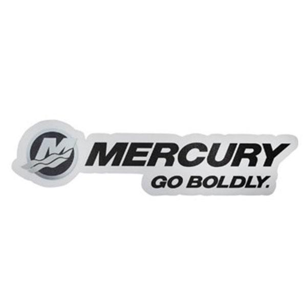 商品コード：67-208452MERCURY(マーキュリー) GO BOLDLYのフロアカーペットデカルです。◆サイズ:縦=162mm x 横=755 x 厚み=0.6mm◆Mサークル部直径：178mm◆カラー: ホワイトベース x ブラッ...