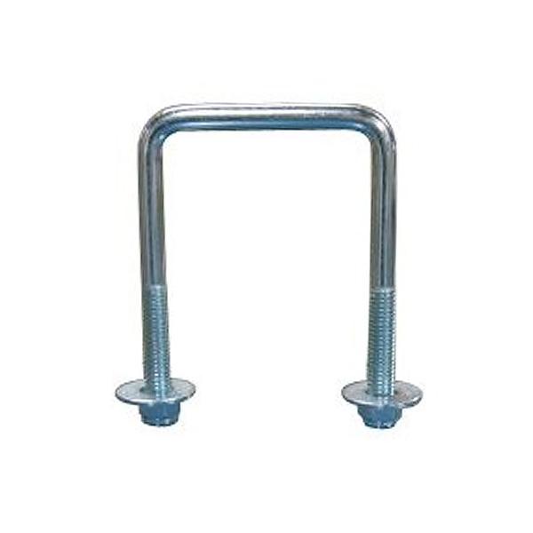 商品コード：786231Uボルト×1とロックワッシャー、ナット×各2個のセットです。◆サイズ：ボルト径：11mm×内幅：77mm×109.53mm◆材質：スチール(亜鉛メッキ)製コの字ボルト トレーラー バンク 角型