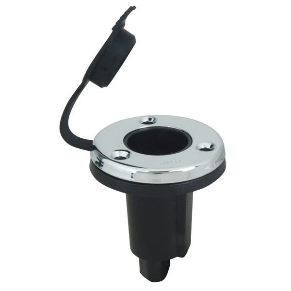 商品コード：791045差し込みタイプです。夜間航行仕様用のアンカーライトポール用のベースです。◆フランジ外径:57mm◆ポール穴径:19.8mm◆全長:69mm◆首下長さ:42.8mm◆リード線×2(白色、黒色)各150mm 先端未加工◇...