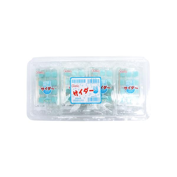 ピースサイズ：W6.3×H11.5×D1cm　共親製菓おなじみの駄菓子です。つまようじで一粒ずついただきます。1パック12粒入。原材料：水飴（国内製造）、砂糖、澱粉、餅粉、植物油脂、寒天/ソルビトール、乳化剤、酸味料、香料、着色料（青1）