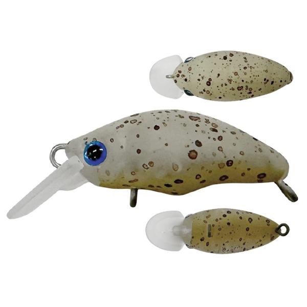 ■このダンゴウオに求めたのは、水中に漂う草の切れ端や泡と同じように自然界に溶け込む“水中同化がしやすいもの”であること。 こちらからそっとルアーを近づかせ、魚の目の前で気付かせ反応させる。逆に遠くにいる魚は気付かせないでおく、という発想です...