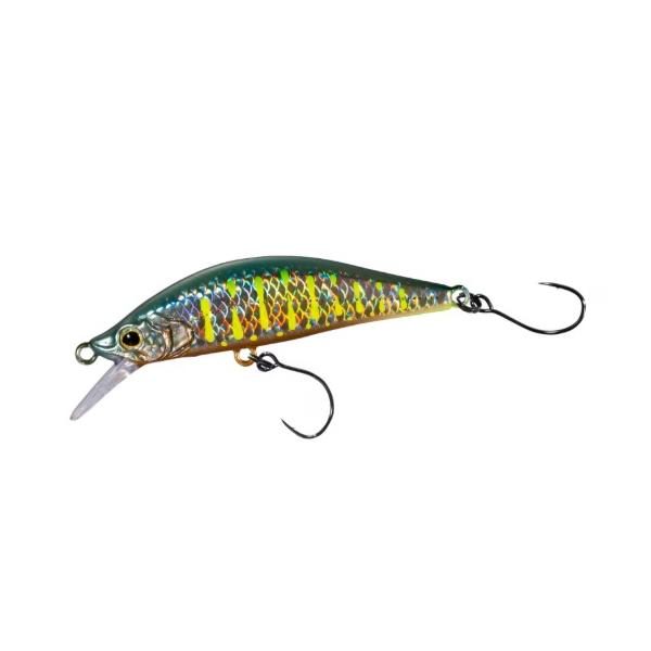 ■基本アクションはローリング。タングステンウェイトを最下部に設定し、強い流れや逆引きでのトゥイッチ時でも、安定した泳ぎと、明滅がトラウトを誘惑します。■ほんの少しの後方重心で、飛距離やキャスタビリティを犠牲にせず、テンションフォールではシミ...