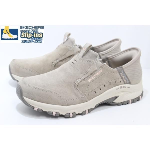 スリップオンタイプのトレイルハイキングシューズです。・すぐに足にフィットする、Skechers Hands Free Slip-ins（スケッチャーズ ハンズフリー スリップインズ）・独自のHeel Pillow（ヒールピロー）で足をしっか...