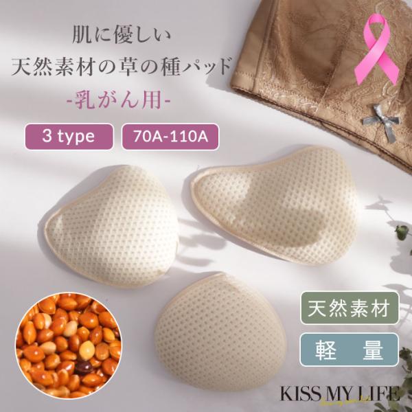 商品名乳がん用 天然素材の軽量 草の種パッドサイズ・素材【サイズ】・1：A70・A75・B70・2：A80・B75・C70・3：A85・B80・C75・D70・4：A90・B85・C80・D75・5：A95・B90・C85・D80・6：B9...