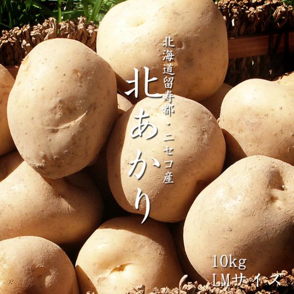 北あかり北海道の大自然、羊蹄山近くで収穫されたキタアカリです！※発送は9月中旬〜3月下旬を予定しています。原則的に常温便にてお届けです。内容量：10kg（LMサイズ）※LMサイズはLサイズとMサイズの中間のサイズとなります。じゃがいもの品種...