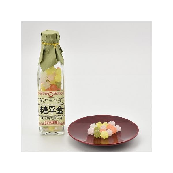 不思議な形で色とりどりの可愛らしい砂糖菓子です。音羽屋の金平糖は特別に大粒で、甘くカリッとした歯ごたえと色による其々の風味をお楽しみください。原材料名：砂糖（国内生産）、抹茶、はちみつ/香料、着色料（アカビート、クチナシ黄色素、クチナシ青色...