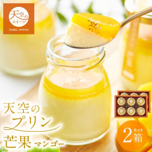 お洒落で高級感漂うギフトＢＯＸ仕様でリニューアル！！大人気天空シリーズプリンの常夏のマンゴーパッション味が完成致しました。ココナッツベースのプリンに南国の完熟マンゴーとパッションゼリーを合わし食べるとリゾート気分を味わえる真夏にピッタリのプ...