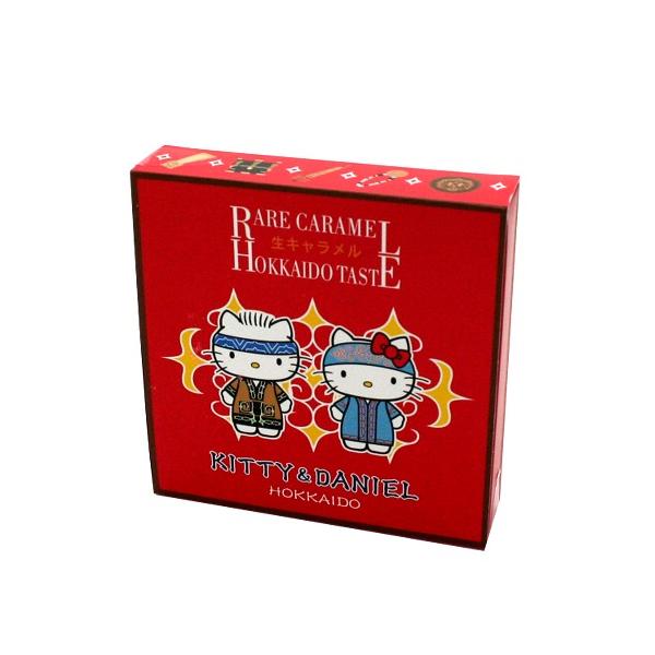 人気キャラクター「ハローキティ」と民族共生象徴空間「ウポポイ」とのコラボパッケージ商品です。生キャラメルプレーン味（常温タイプ）となっております。■原材料名：クリーム（乳成分を含む、北海道製造）、砂糖、水あめ、粉末オブラート、バター/トレハ...