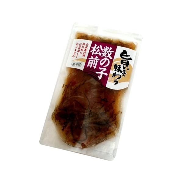 たっぷりの数の子が入った松前漬です。お酒のおつまみにもご飯のおともにも最適な一品です■原材料：数の子（オランダ、ドイツ、その他）、複合調味液（しょうゆ、砂糖、みりん、その他）、するめ、こんぶ、食塩、唐辛子／甘味料（ソルビトール）、調味料（ア...