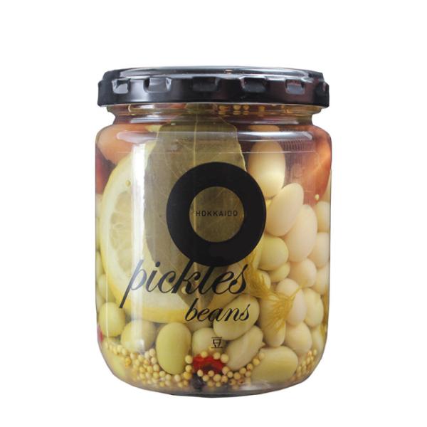 北海道産の3種類の豆（白いんげん豆・金時豆・えだ豆）をピクルスにしました。 見た目もあざやかな色彩、サラダのトッピング、肉や魚の付け合せにもぴったり。ノースファームストックの特製ピクルス液はほどよい酸味が特徴です。サラダ感覚でご賞味ください...