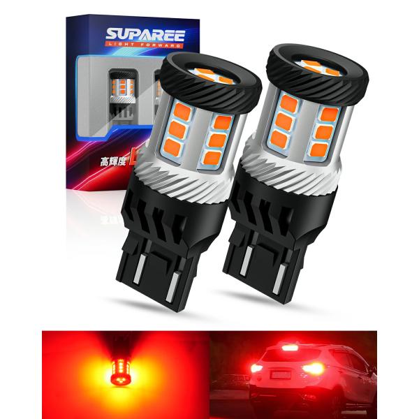 対応ソケット t20 led ダブル ホワイト レッド ブレーキランプ テールランプ入力電圧 DC10-18V(注意:24V以上の大型トラックに対応できません)消費電力 5.5W（合計11W）発光タイプ ホワイト 6000Kー6500K、レ...