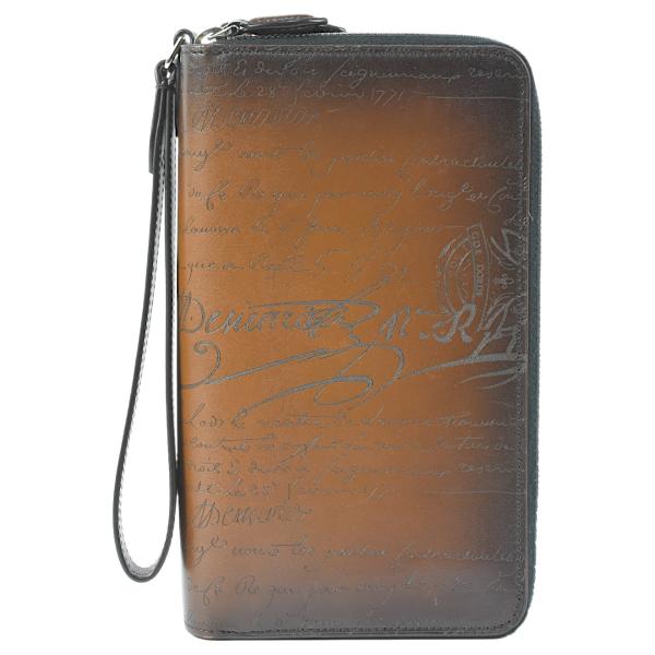 ベルルッティのスクリットカリグラフィ ダブルファスナーラウンド長財布 レザーオールインワン タリです。こちらの商品は特に目立つ様なダメージの無い綺麗なお品です。外観はスレ、薄傷がございます。内観はスレ、薄傷、カード跡がございます。※デリケー...