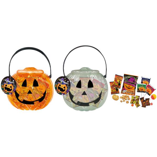 3,980円以上で全国送料無料　ＨＡＬＬＯＷＥＥＮ　クリアパンプキンバケツ　輸入食品　ハロウィーン　ハロウィン　お菓子