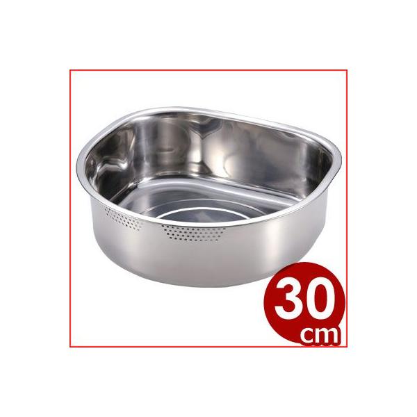 長く使うなら、ステンレス製の洗い桶がオススメ！摩耗と錆に強く、繰り返しの使用にも高い耐久性能を示します。●底面滑り止め付きです。●側面には水を逃がすためのパンチング加工を施しています。サイズ：幅300×奥行270×高さ110mm材質：18-...