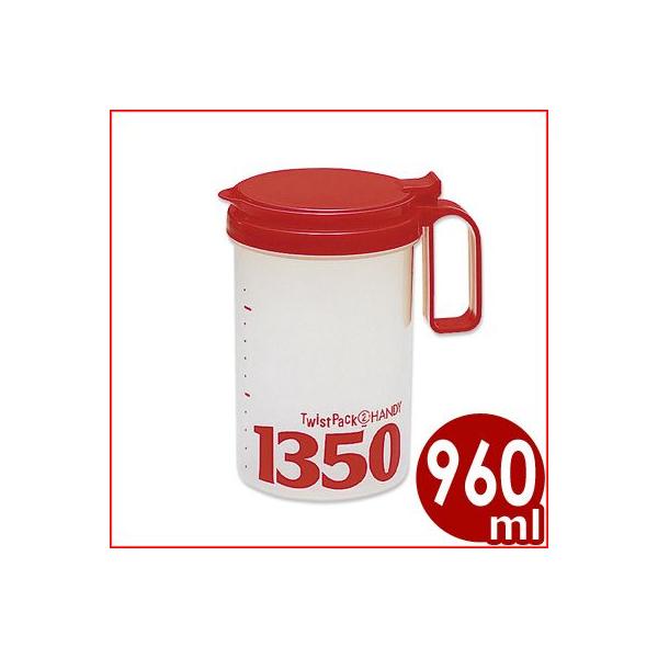 便利な持ち手付きの、プラスチック製食材ストッカーです。サイズ：Φ106×高さ170mm　幅143mm容量：0.96リットル材質：ポリプロピレン対応熱源：電子レンジ018172002