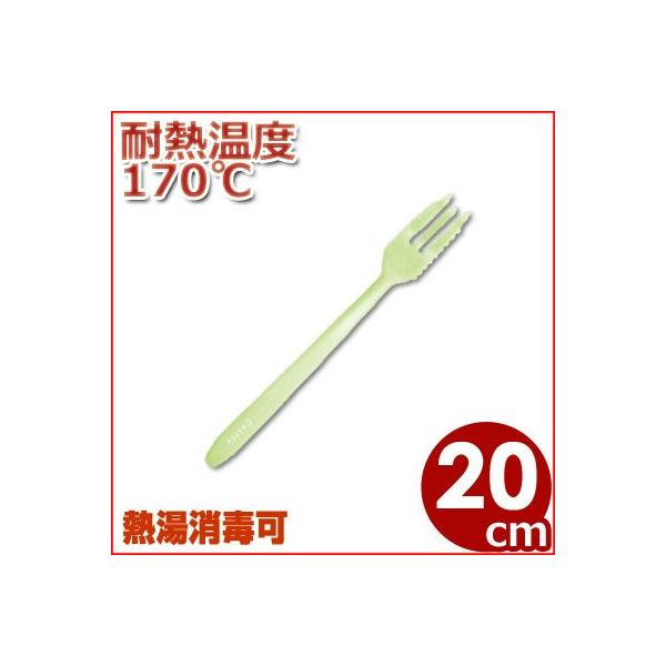 サイズ：全長203mm 幅28mm重量：20g材質：ハンドル…シリコーンゴム、芯…ナイロン6生産国：日本耐用温度：ハンドル…-20〜200℃、フォーク…-20〜200℃、芯…-20〜170℃食器洗浄機対応煮沸消毒可能056090002