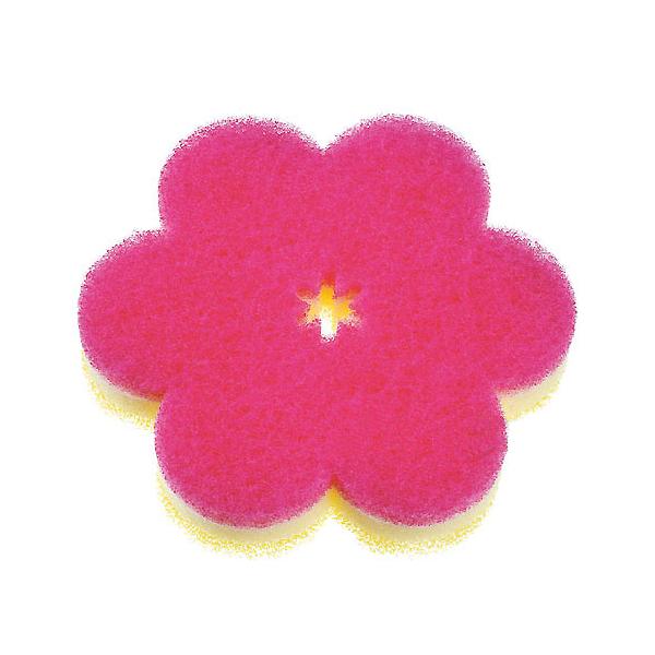 半分に折りやすいお花の形♪スリムなので挟み洗いもラクラク！キズをつけにくく、乾きも速いスポンジです。スリムな3層構造●ナイロン不織布層・・・焦げつきやガンコな汚れに●ウレタン層・・・泡持ち層です。膜があるため洗剤をキープします。●脱膜ウレタ...