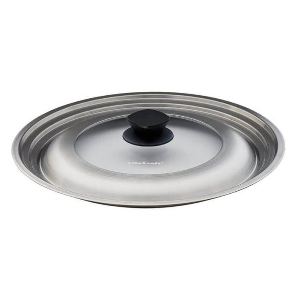 調理中の様子が確認しやすいステンレスとガラス製のフライパンカバーです。スーパー鉄シリーズに対応。※フライパン・鍋の形状によって一部適合しない場合があります。【仕様】サイズ:縦320x横320x高さ50mm本体重量:482g素材・材質:本体:...