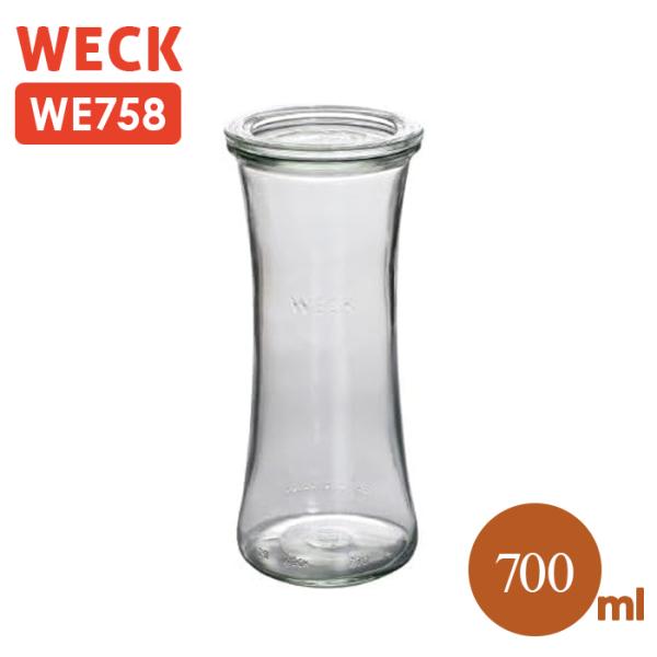 Mサイズのゴムパッキン、プラスチックカバーが使用できます。（共に別売となります）【仕様】サイズ：直径9cm　高さ21cm容量：700ml生産国：ドイツシリーズ：DELIKATESSEN（デリカテッセン）耐熱温度差：80度耐熱ガラスではありま...