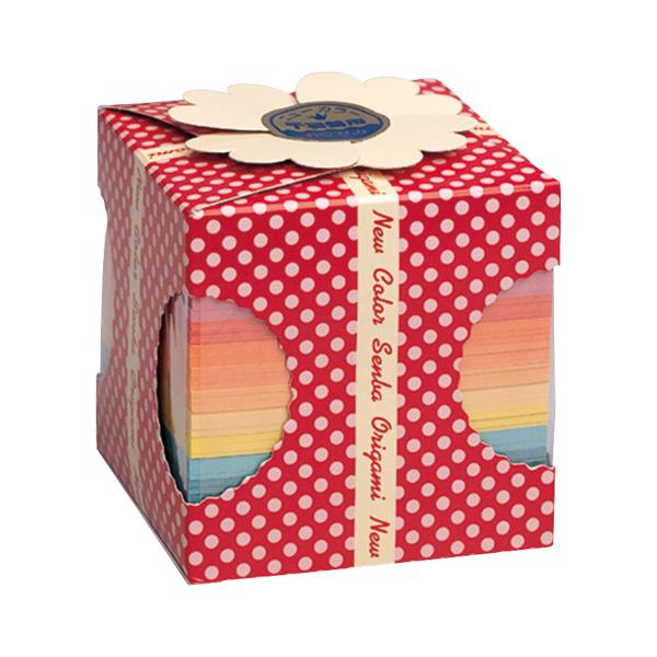 品名:ニューカラー千羽鶴用おりがみ仕様:15色サイズ:縦70×横70mm折り図付