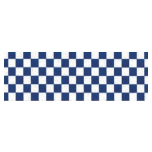 品番 HN5168A※写真画像のため、一部現品と色等が異なる場合があります。寸法： 450×50ｍ巻き材質：ポリエチレン厚さ：0.05ｍｍ柄：市松紺粘着なし・その他加工なし