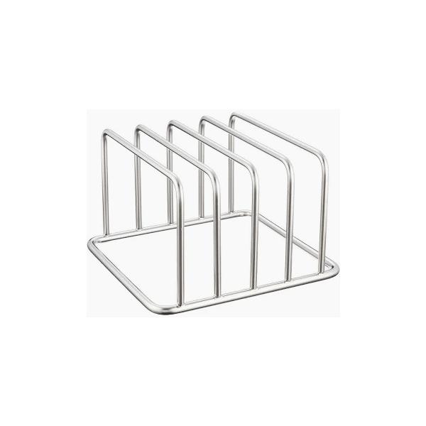 コンパクトまな板立て 縦・横兼用型 CMT−4●サイズ:200×200×H138mm●材質：18-8ステンレス●収納枚数:30厚のまな板 4枚　　　