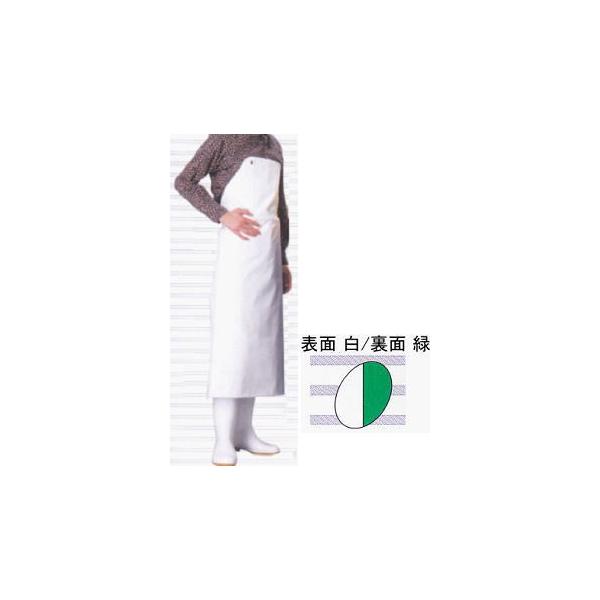 品番 PC-370サイス゛： M 90×110ｃｍ材質基布：ポリエステル表面：裏 塩化ビニール生地厚：0.35ｍｍカラー：表白/裏グリーンMADE IN JAPAN仕様：抗菌・防カビ・防汚・耐寒・防水用途：食品加工、水産用に最適です。特徴：...