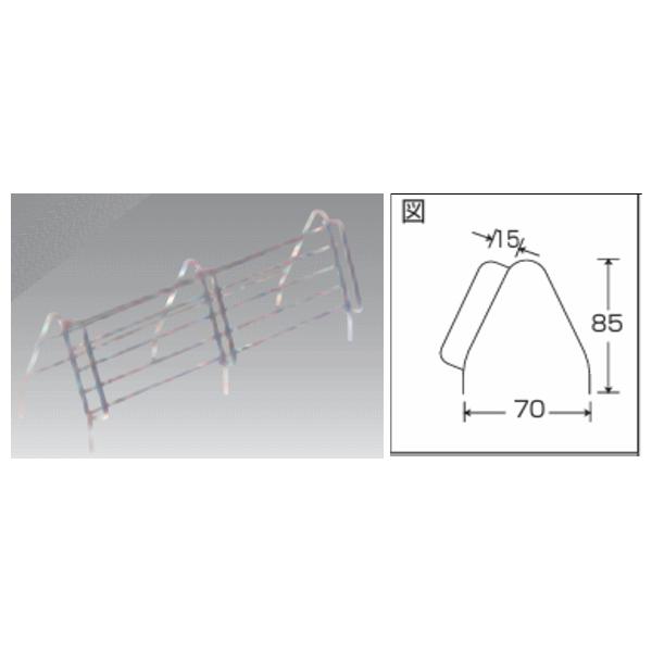 山型揚物ダミー（串立て） 8取用 241×70×高さ85mm      ■材質：18-8ステンレス      ■規格：ステンクリンプ目（格子）アミ 8枚取用      　（ステンクリンプ目（格子）アミ 8枚取用寸法/365×250）　　  ...