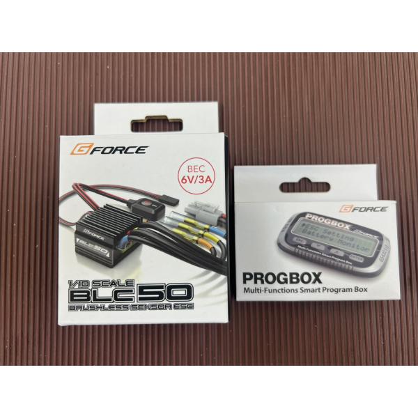 ジーフォース BLC50 ブラシレスESC・PROGBOXのセットになります。