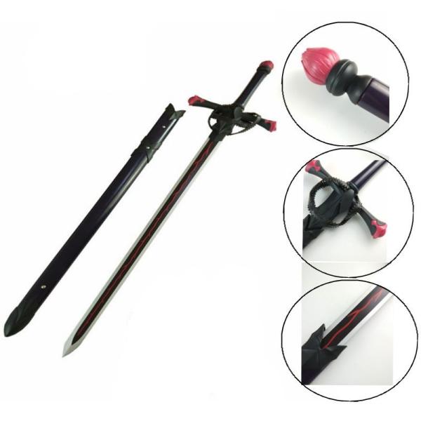 【発売日：2019年01月23日】★   実物写真（刀掛台別売）。 大人気の木刀。飾りインテリア、演劇や撮影の道具に。もちろん子供のおもちゃにも。★  完成品（剣＋鞘のセット） 収納時長（剣＋鞘）：約115cm; 重さ約434g★  刃素材...