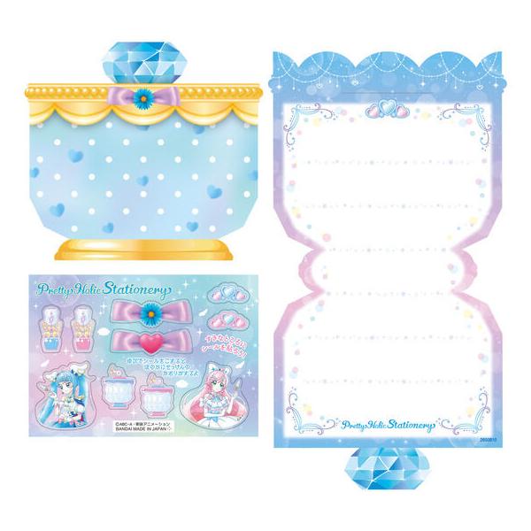 【発売日：2023年02月04日】あなたの毎日をハッピーに彩る、プリキュアとお揃いのステーショナリー新シリーズ！「Pretty Holic Stationery」から、プリティフレグランスレターが登場！パウダーコスメの形をモチーフにデザイン...
