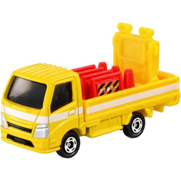 【発売日：2026年02月21日】「道路保安用品運搬トラック 」が、トミカになって登場です。＜アクション＞サスペンション/後ろアオリ開閉/保安部品積み下ろし/表示板展開/電光掲示板昇降【セット内容】トミカ本体(1)、保安部品(1)、掲示板(...