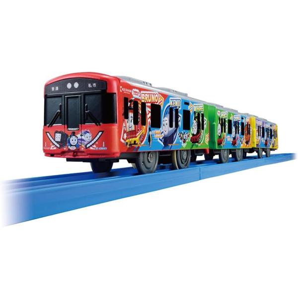 【発売日：2024年07月27日】京阪電車１３０００系のラッピング電車が登場です。 「１３０００系きかんしゃトーマス号」は、２０２４年４月から枚方市駅と私市駅を結ぶ交野線で運行されていて、「きかんしゃトーマスとなかまたち」のキャラクターを描...