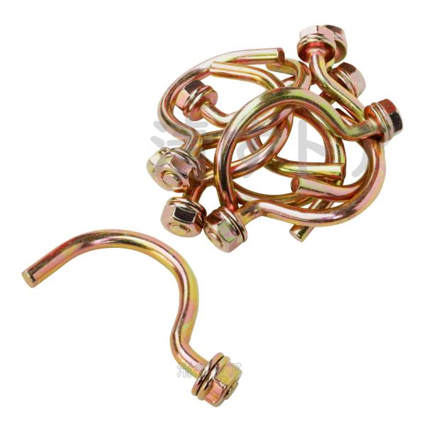 フックボルト L型 クロメートメッキ 鋼板取付金具