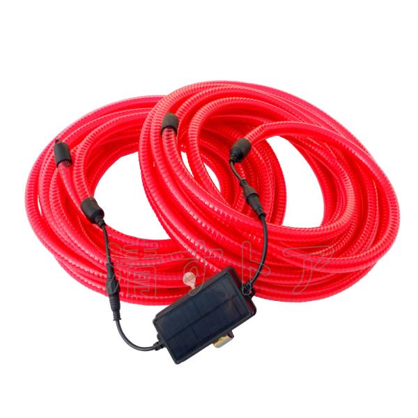 ソーラー式 LEDチューブライト 20m 単管取付用バイス付 充電式 保安灯 ウィンカーチューブ ライトチューブ