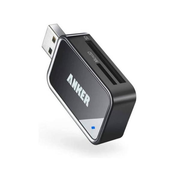 Anker 2-in-1 USB 3.0 ポータブルカードリーダー・同時に2つのカードで：2つのカードに同時に読取と書込を行うことが可能で、カードを差し替える手間が必要ありません。 ・高速データ転送：本製品はUSB 3.0に対応し、最大5G...