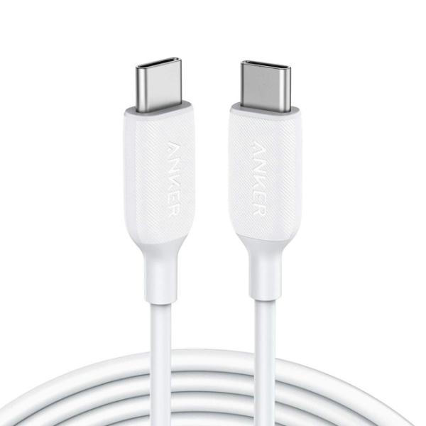 Anker PowerLine III USB-C &amp; USB-C 2.0 ケーブル (1.8m )高耐久のUSB-C &amp; USB-C 2.0 ケーブル フルスピード充電対応最大60Wの高出力で、USB-Cポートからスマート...