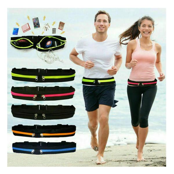 スリムでスタイリッシュなデザイン。シンプルなので男女問わず着装できます。ランニングやスポーツ時、スマホやお金、キャッシュカード、ICカード、鍵なども保管できます。ベルトは調整可能です。 カラー　：　グリーン / レッド / ブラック / ブ...