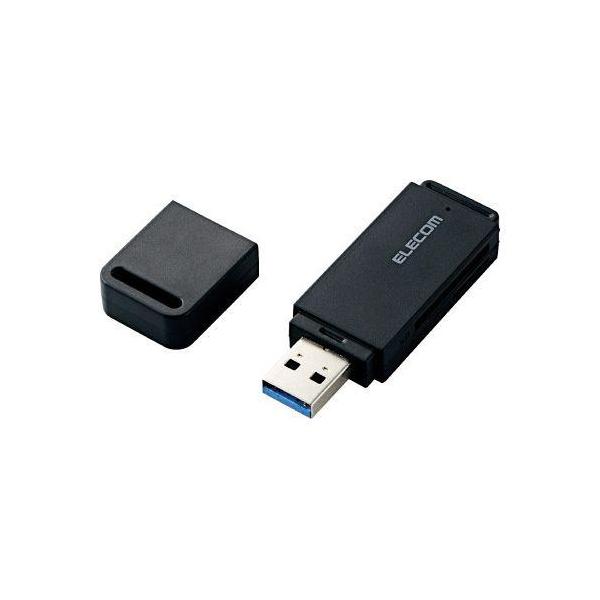 USB3.0に対応し、高速データ転送を実現するメモリカードリーダです。【仕様】●メーカー:ELECOM　●型番:MR3D011BK　●商品名:USB3.0高速メモリカードリーダ　●スティックタイプ　●スロット数:2　●34メディア対応　●イ...