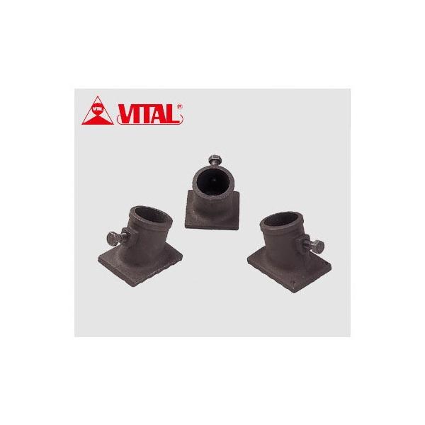 VKS-10 (注文No.354532)●自重：3.5kg●材質：ダクタイル鋳鉄●使用脚：鉄パイプφ48.6mm●1セット（3ヶ）（メーカー）　バイタル工業株式会社