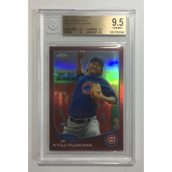 【状態完璧!鑑定済!ジャージーNo. 11/25枚限定】藤川球児 2013 Topps Chrome Red Refractor Rookie Card BGS 9.5