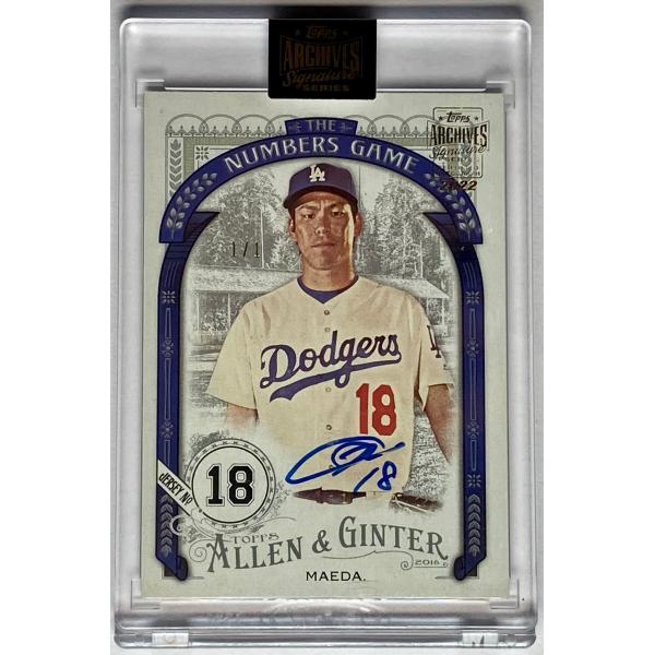 【1/1枚限定】前田健太直書きサイン 2022 Topps Archives Signature Series Buy-back Auto (2018 Topps Allen &amp; Ginter)