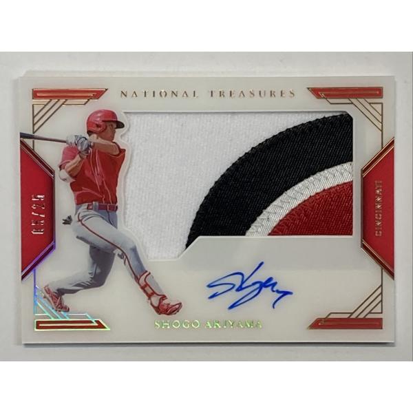 【25枚限定】秋山翔吾直書きルーキーサイン実使用ジャンボパッチ 2020 National Treasures Gold RC Game-used Jumbo Patch Auto