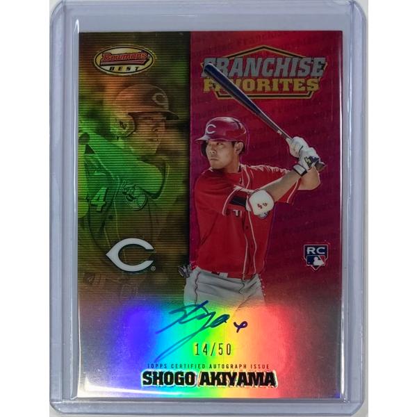 【50枚限定】秋山翔吾直書きルーキーサイン 2020 Bowman's Best Franchise Favorites RC Gold Refractor Auto
