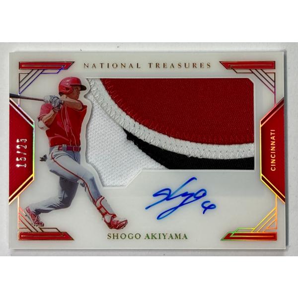 【25枚限定】秋山翔吾直書きルーキーサイン実使用ジャンボパッチ 2020 National Treasures Gold RC Game-used Jumbo Patch Auto