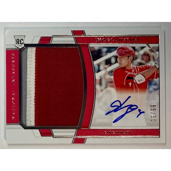 【99枚限定】秋山翔吾直書きルーキーサイン実使用4色ジャンボパッチ 2020 National Treasures Silver RC Game-used Jumbo Patch Auto