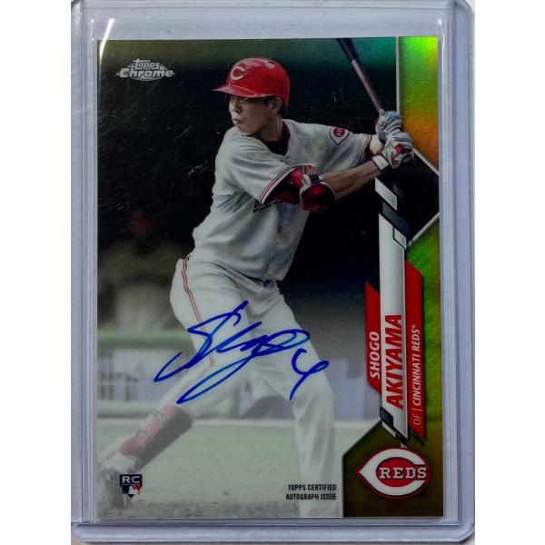 【50枚限定】秋山翔吾直書きルーキーサイン 2020 Topps Chrome RC Gold Refractor Auto